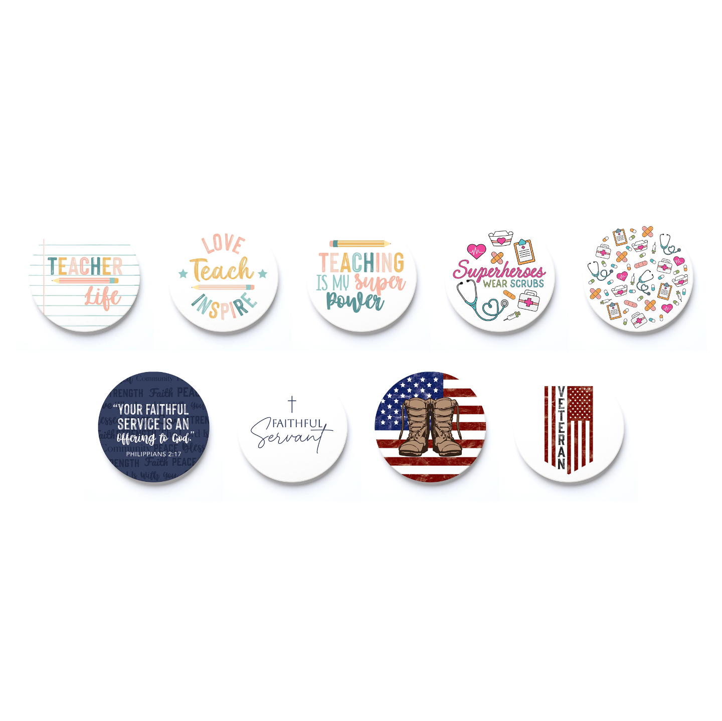 Round Coaster Loaded Display - Professional Pre-Pack – Clairmont and Co